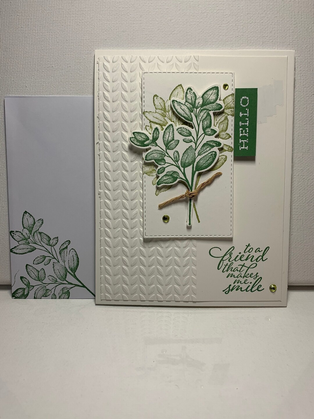 Homemade Greeting Card -hello Friend - Floral - Stampin' Up - Etsy