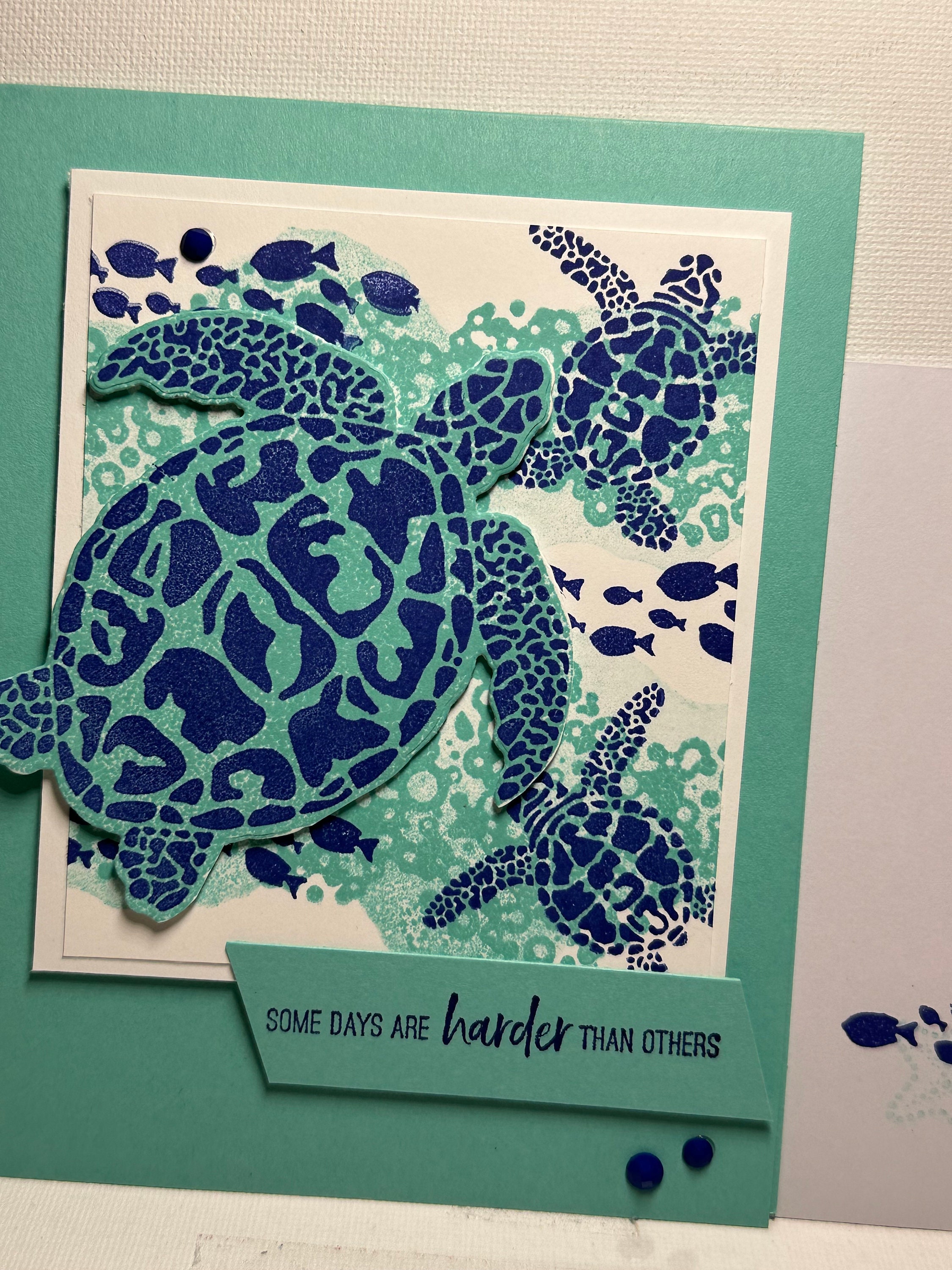 Homemade Greeting Card - Encouragement - Sea Turtles - Starfish - Fish ...