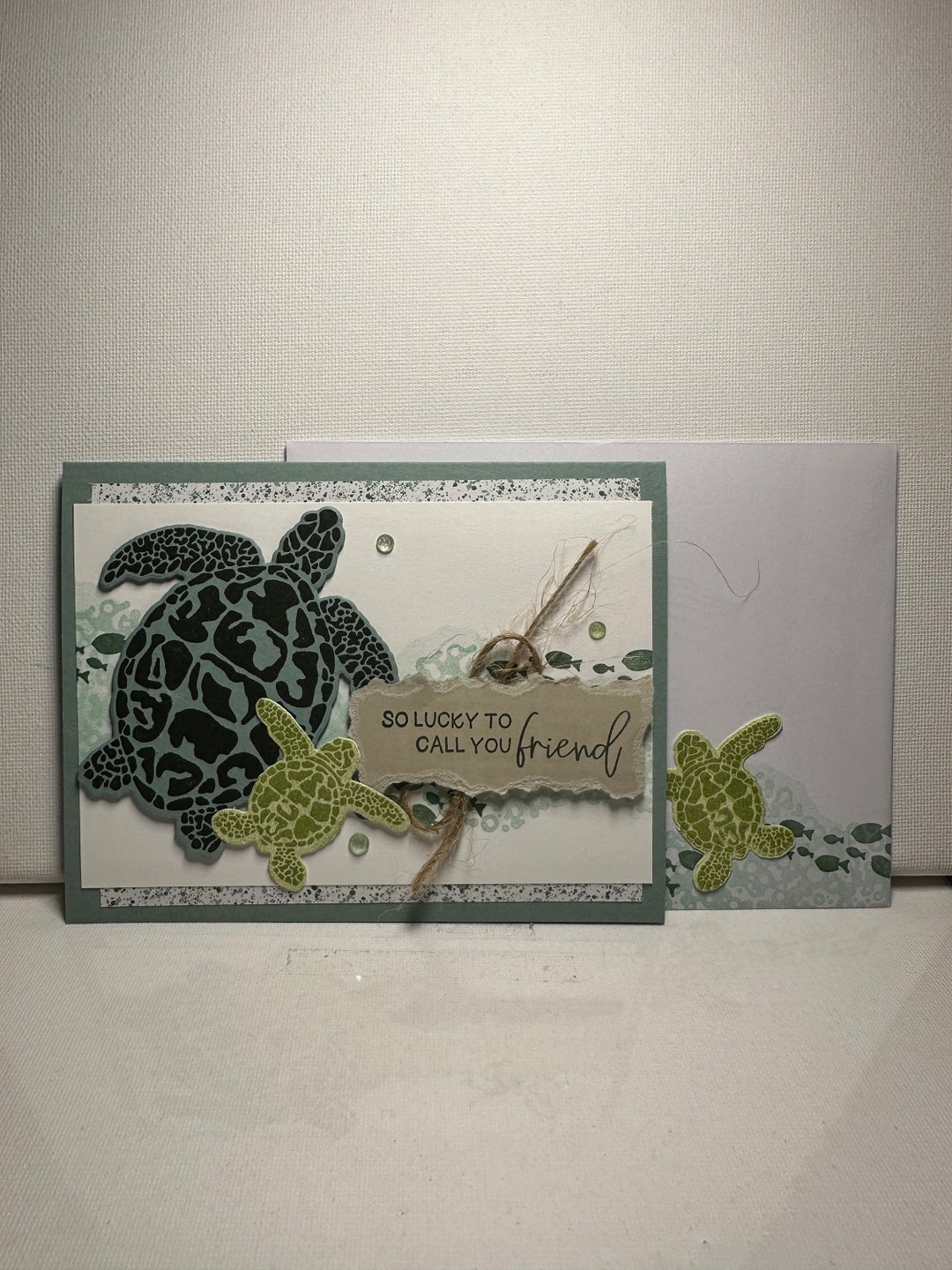 Homemade Greeting Card - Friendship - Sea Turtles - Stampin' Up - Etsy