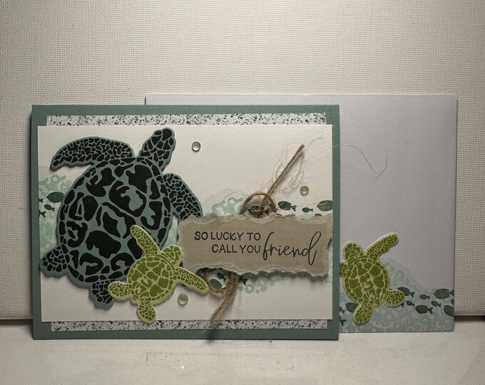 Homemade Greeting Card Friendship Sea Turtles Stampin' Up - Etsy