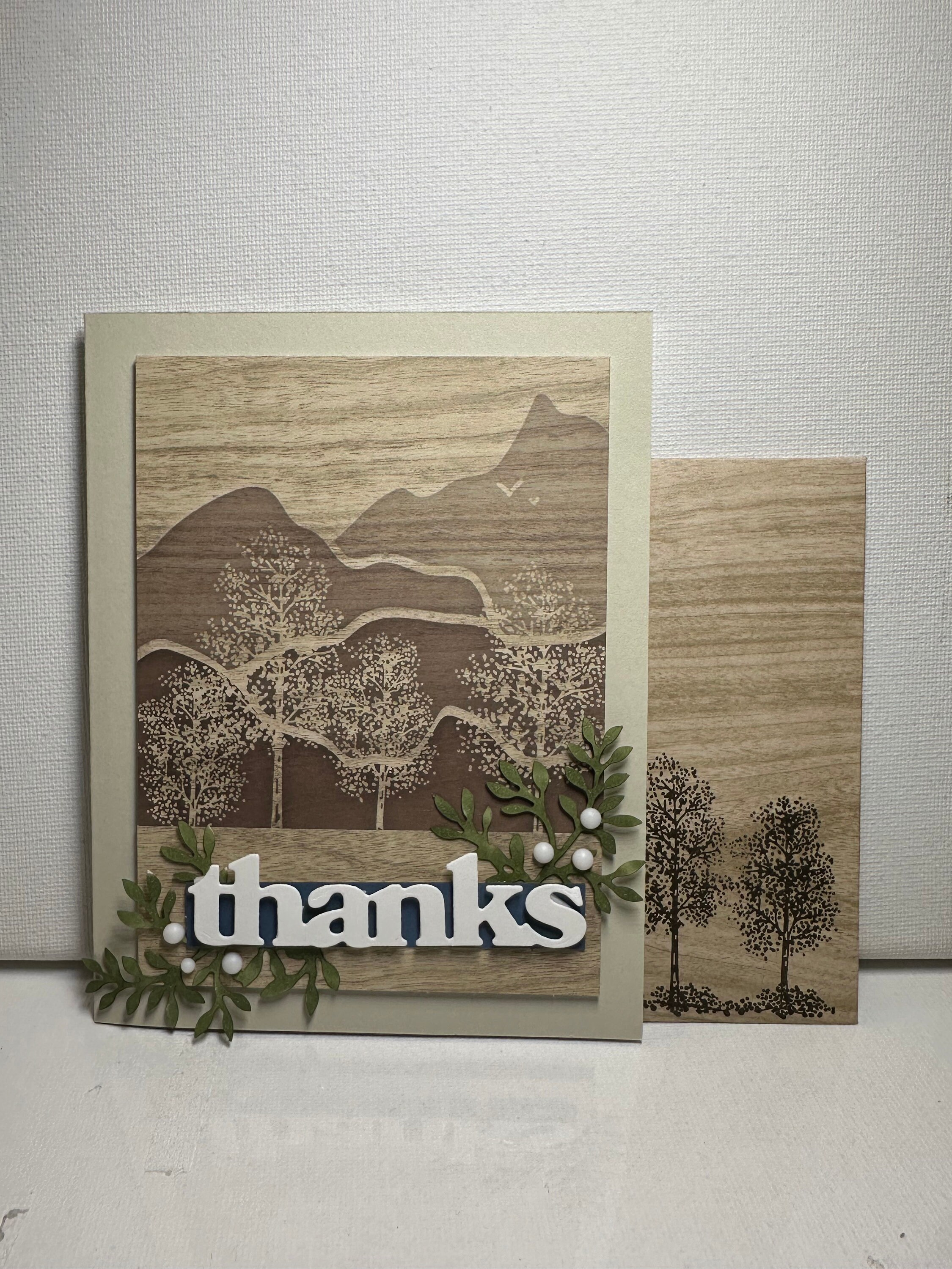 Homemade Greeting Card - Thank You - Trees - Stampin' Up - Etsy