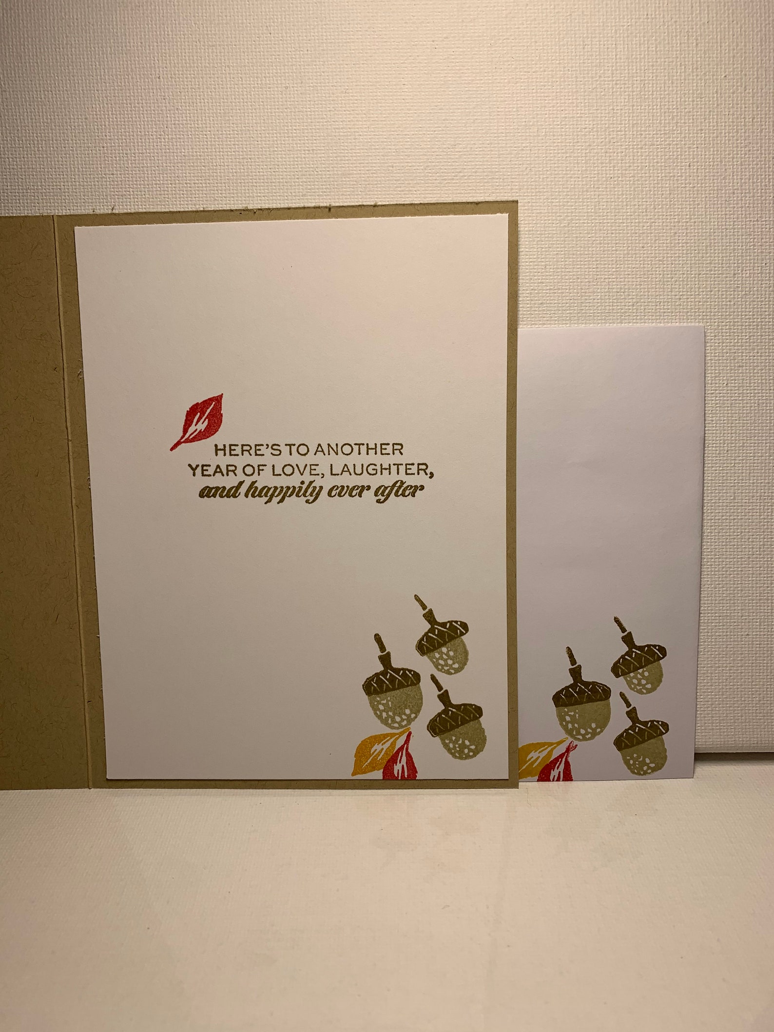 Homemade Greeting Cards - Anniversary - Autumn - Fall - Acorns ...