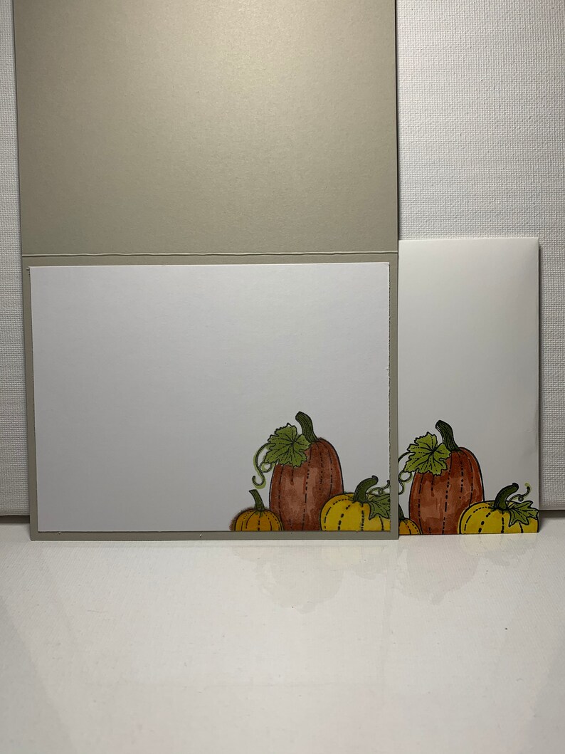 Homemade Greeting Card - Thank You - Pumpkins - Autumn - Fall ...
