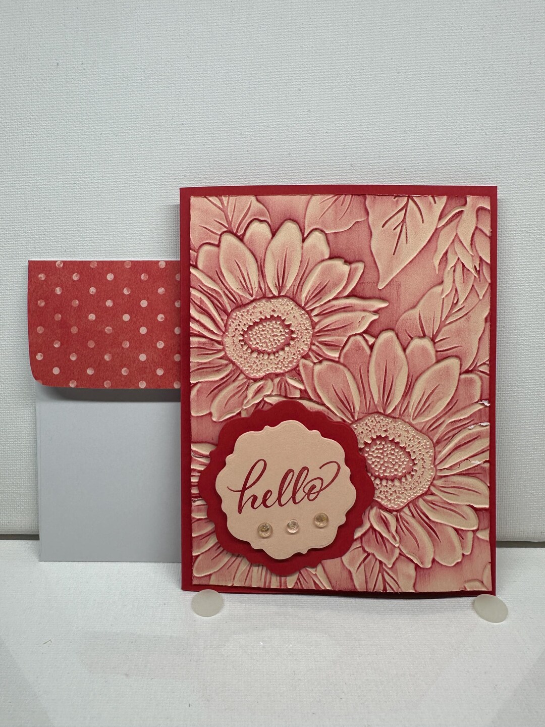 Homemade Greeting Card - Hello - Sunflowers - Stampin' Up - Etsy