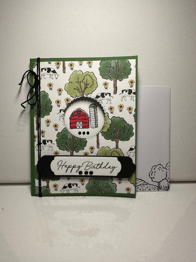 Homemade Greeting Card - Birthday - Farm - Farm Animals - Stampin' Up ...