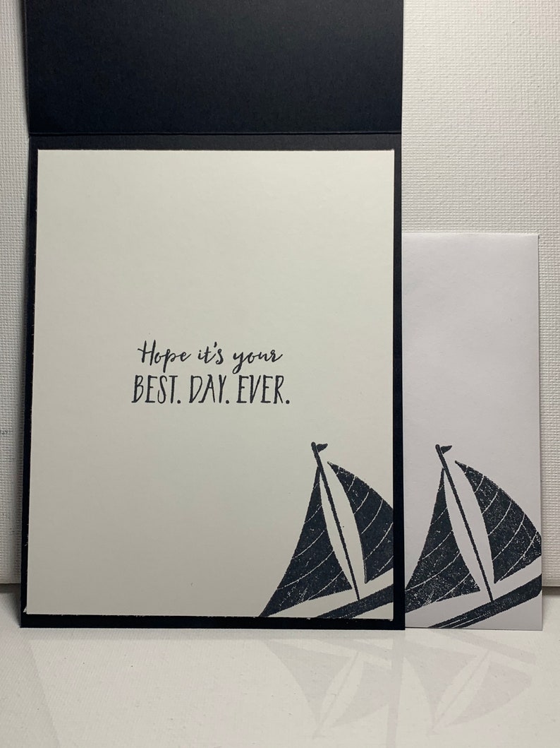 Homemade Greeting Card - Father's Day - Boat - Sail - Stampin' Up - Etsy
