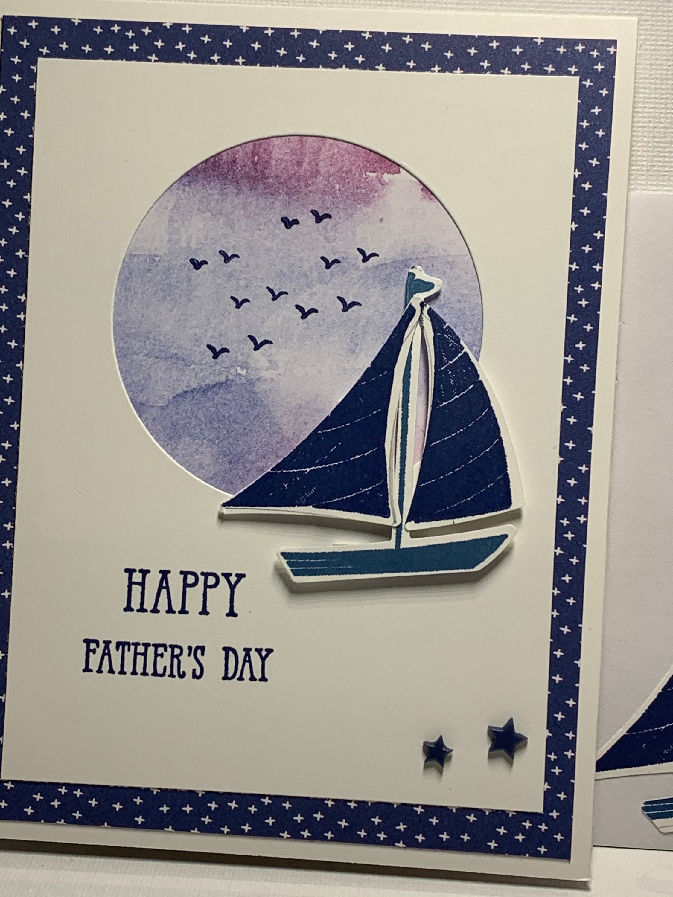 Homemade Greeting Card - Father's Day - Boat - Sail - Stampin' Up - Etsy