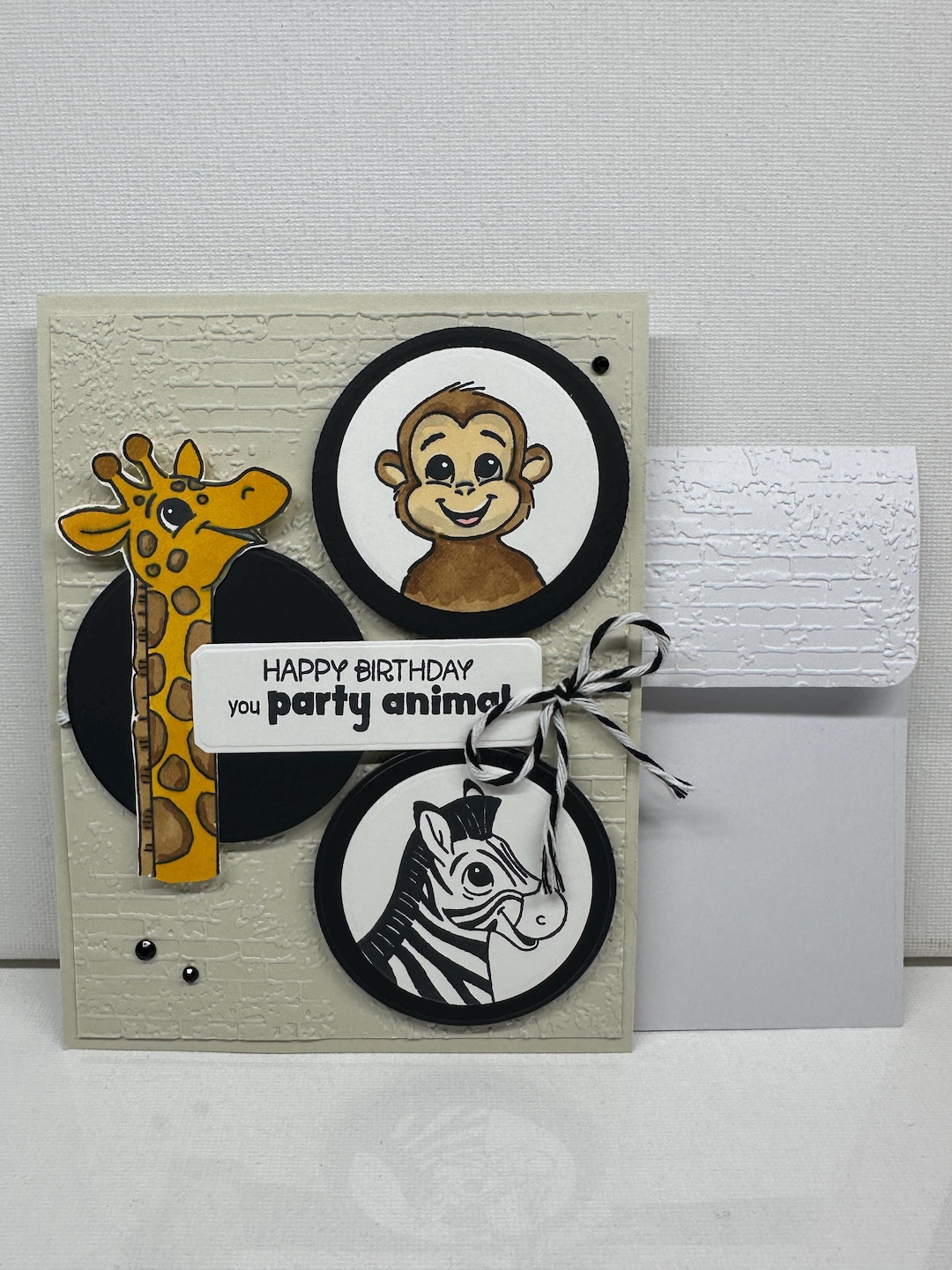 Homemade Greeting Card - Birthday - Zoo - Zoo Animals - Stampin' Up - Etsy