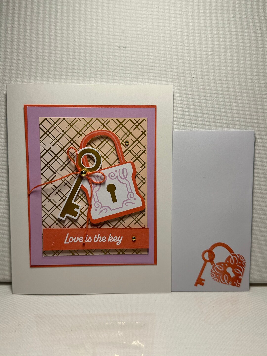 Homemade Greeting Card - Heart - Love - Key - - Stampin' Up - Etsy