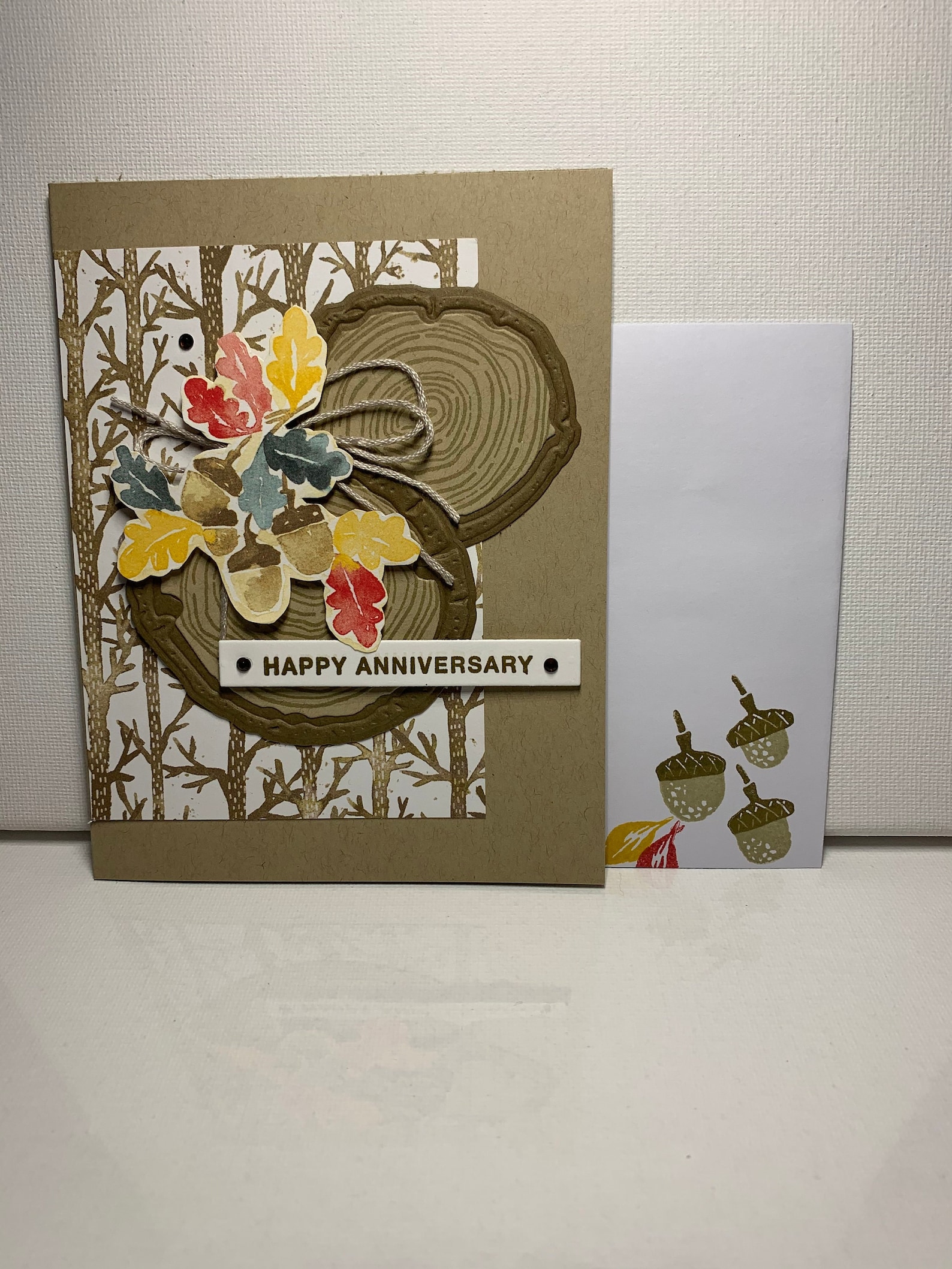 Homemade Greeting Cards Anniversary Autumn Fall Acorns Stampin' Up - Etsy