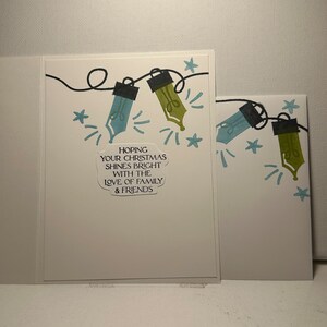 Homemade Greeting Card - Christmas - Lights - Stampin' Up - Etsy