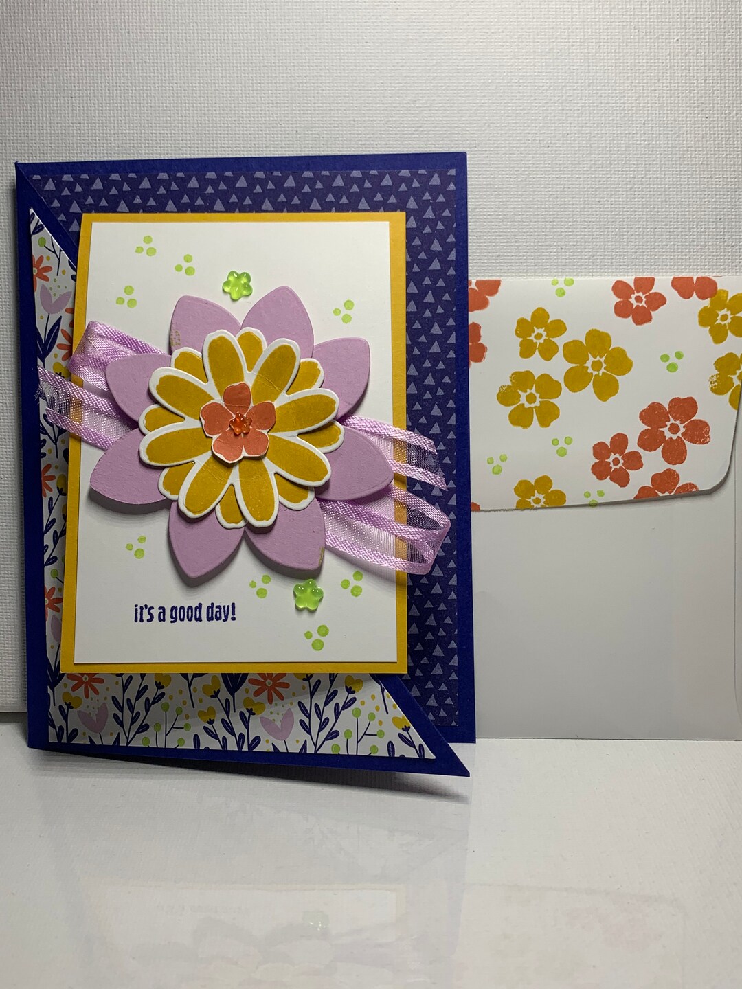 Homemade Greeting Card - Good Day - Floral- Stampin' Up - Etsy