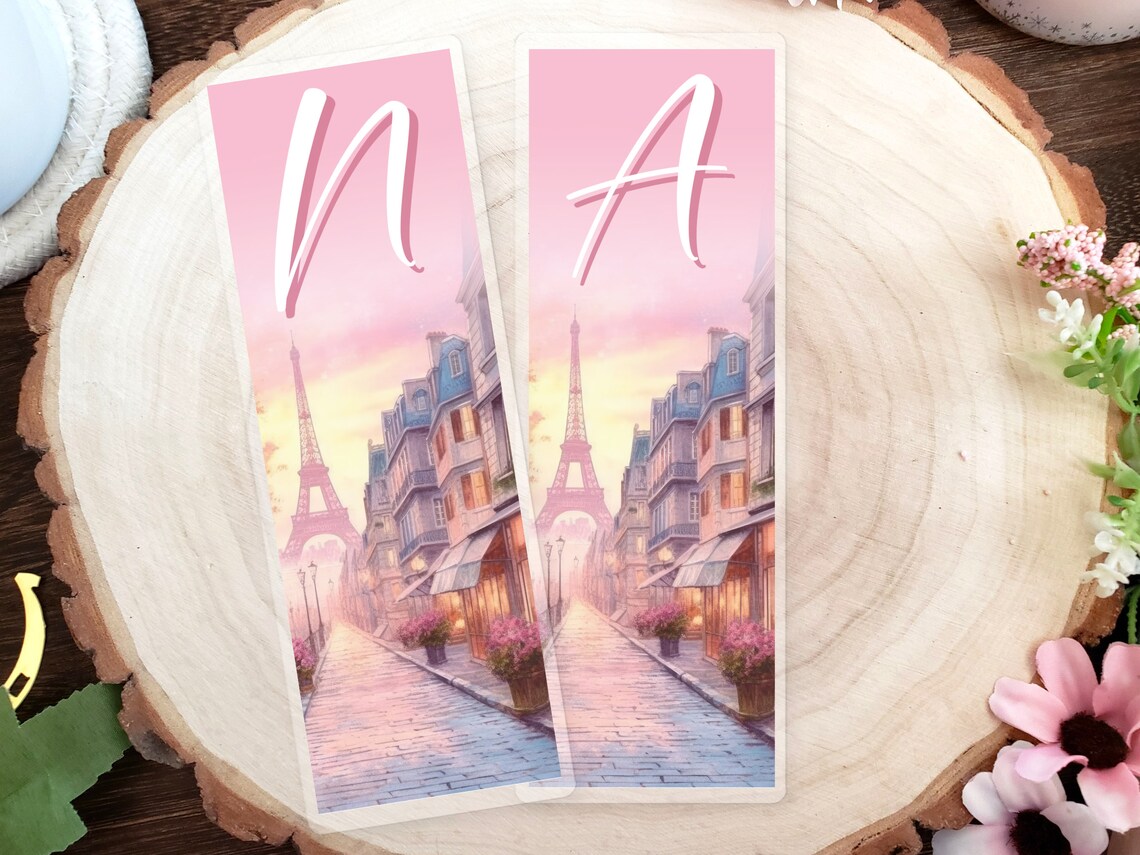 Paris Initial Bookmark | Personalized Bookmark | Custom Made Bookmark ...