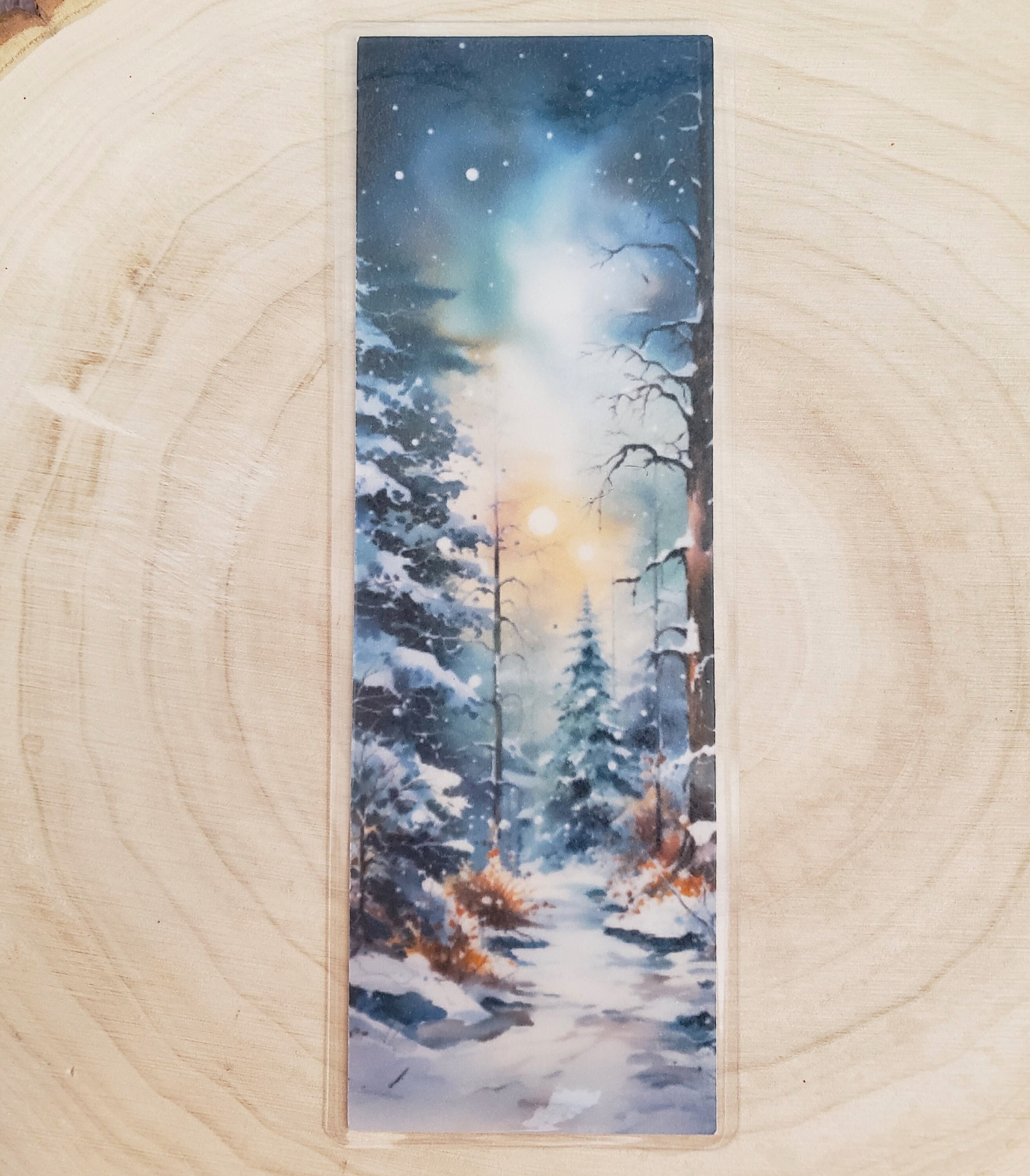 Wintry Trees Bookmark | Winter Bookmark | Bookmark With Trees in Winter ...