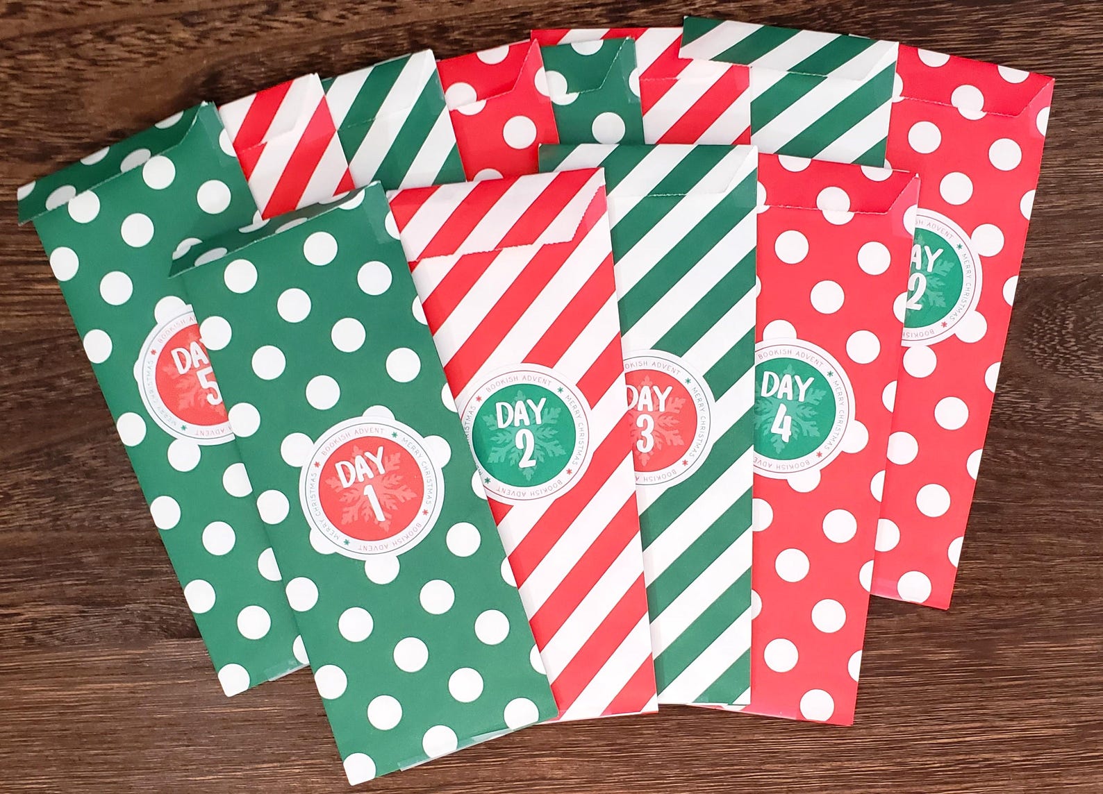 Bookmark Advent Calendar | 12 Days of Christmas Gift | Gift for Book ...