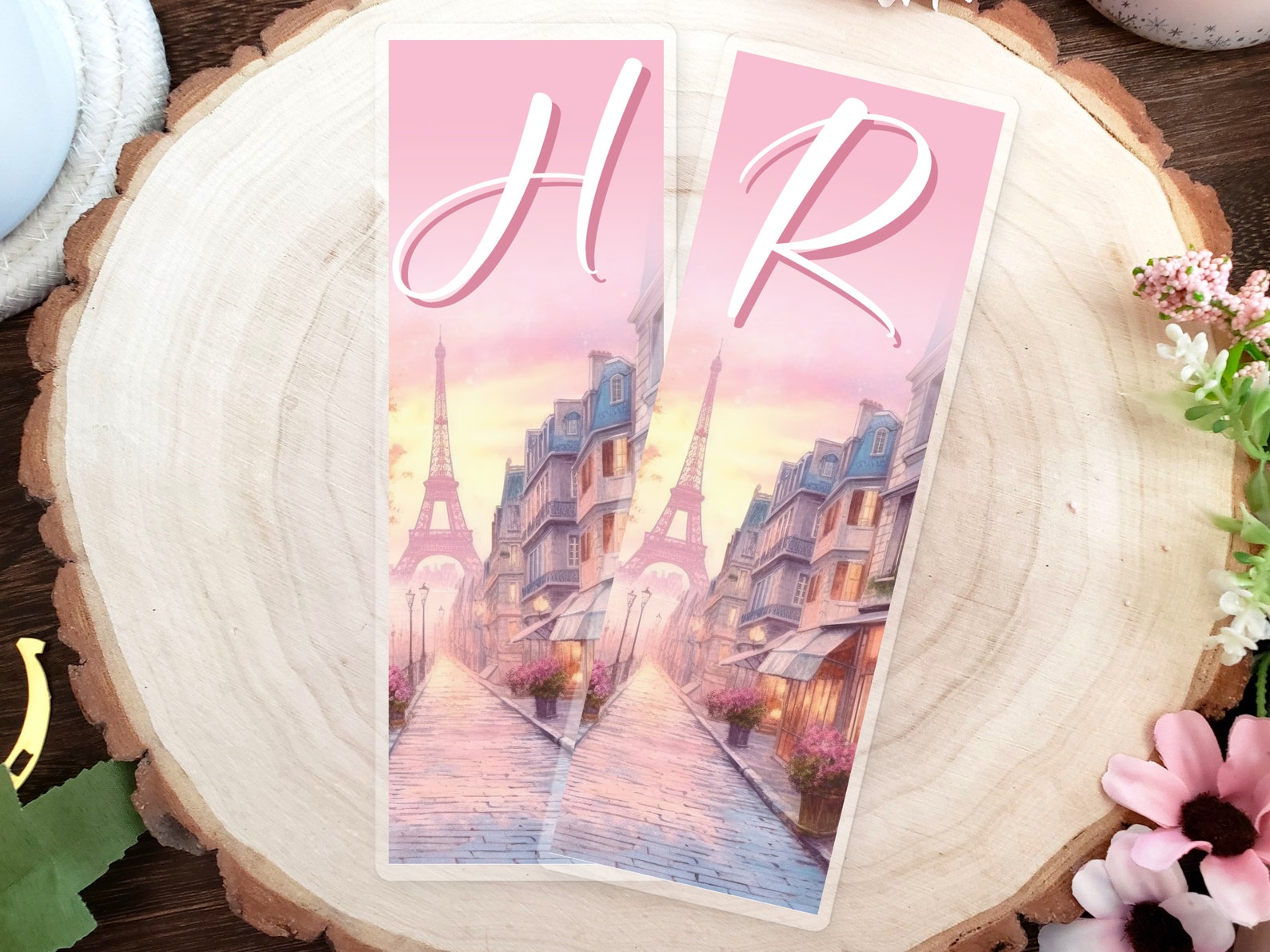 Paris Initial Bookmark | Personalized Bookmark | Custom Made Bookmark ...