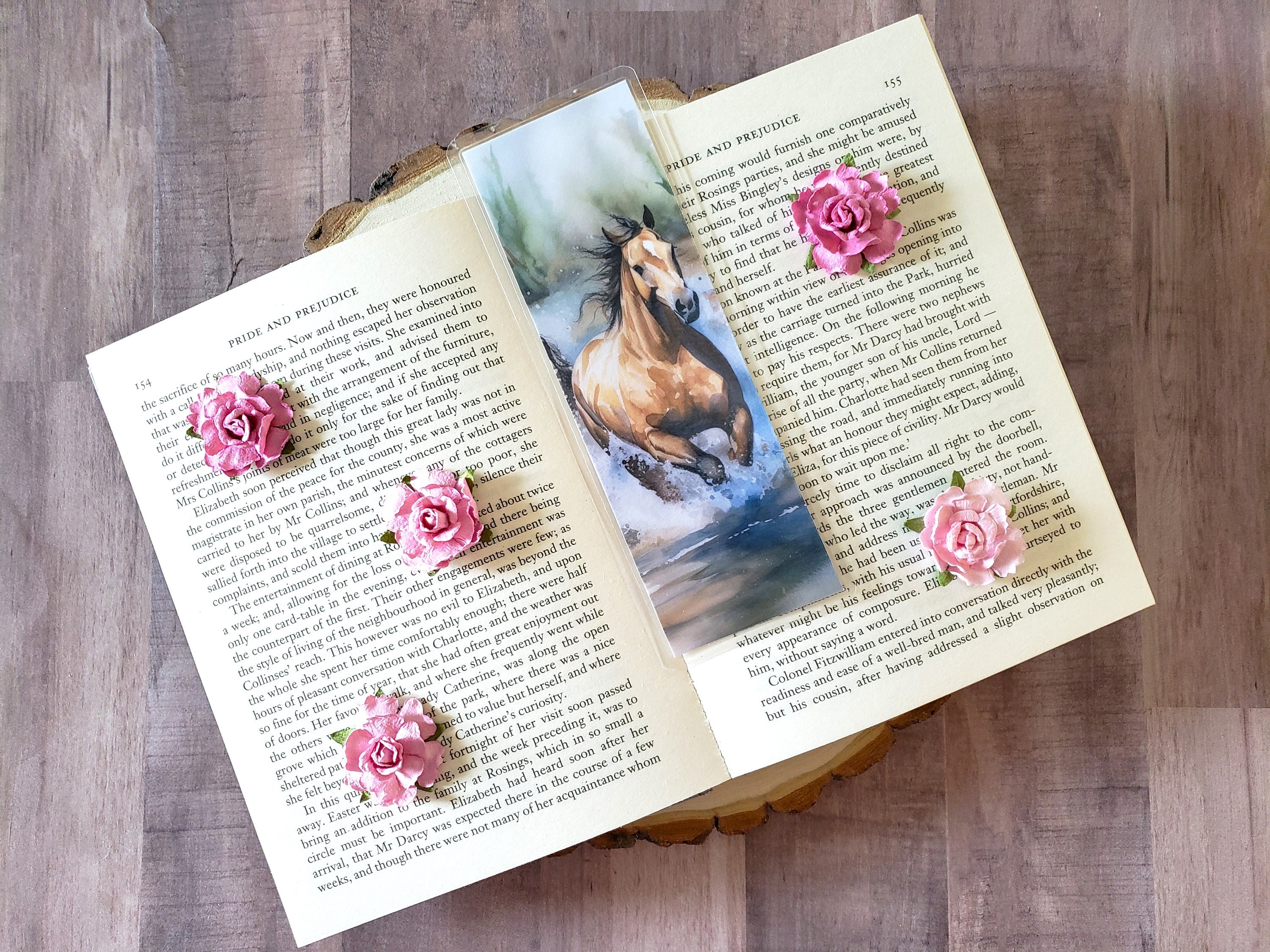 Horse Bookmark Horses Bookmark Bookmark With Horses Gift - Etsy