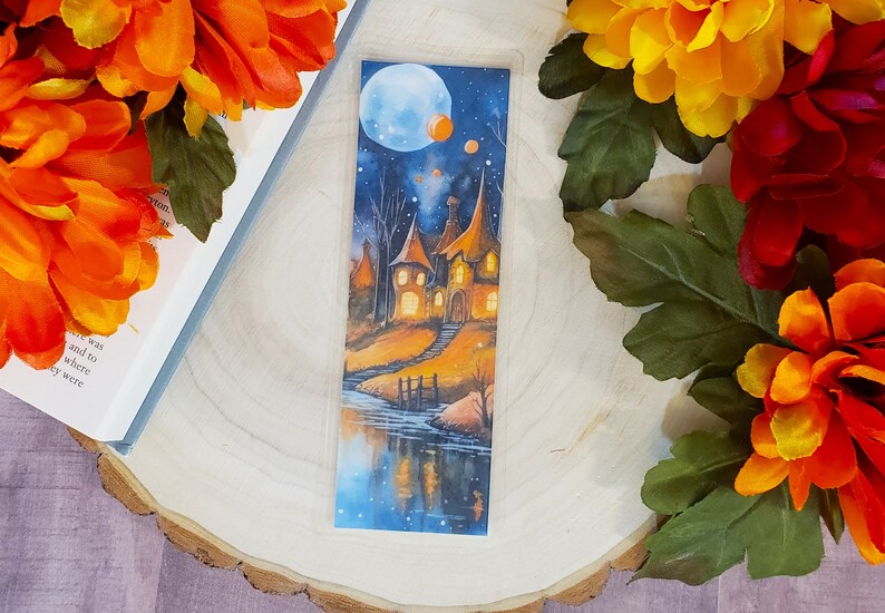 Haunted House Bookmark Fall Bookmark Halloween Bookmark - Etsy