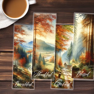 Fall Bookmarks | Thankful Bookmarks | Cozy Fall Bookmark Set | Gift for ...