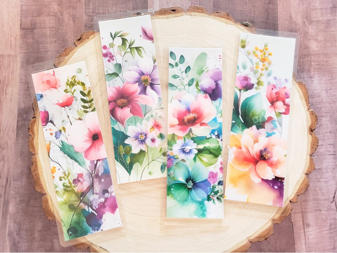 Spring Flowers Bookmarks, Flower Bookmark, Spring Floral Bookmark ...