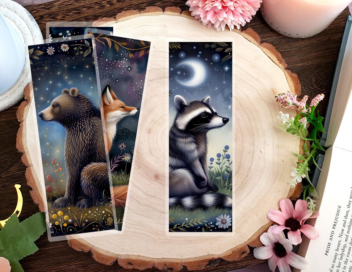 Woodland Animal Bookmark | Forest Animal Bookmarks | Gift for Readers ...