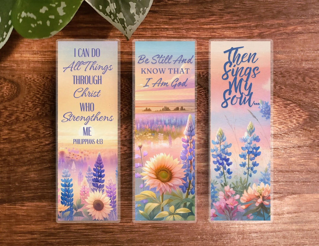Inspirational Bookmark | Wildflowers Bookmark | Gift for Book Lover ...