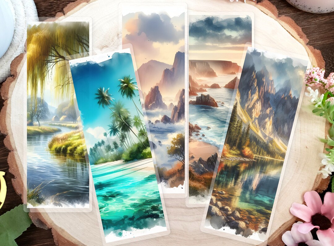 Landscape Bookmarks | Nature Bookmarks | Wanderlust Bookmarks | Gift ...