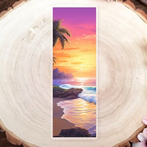Tropical Bookmark | Ocean Bookmark | Summer Bookmark | Sunset Bookmark ...