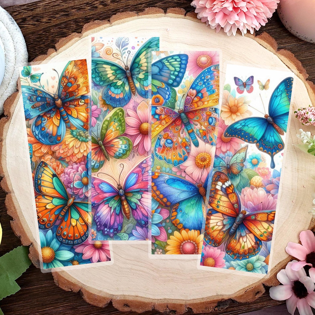 Spring Butterflies Bookmark | Butterfly Bookmarks | Gift for Readers ...