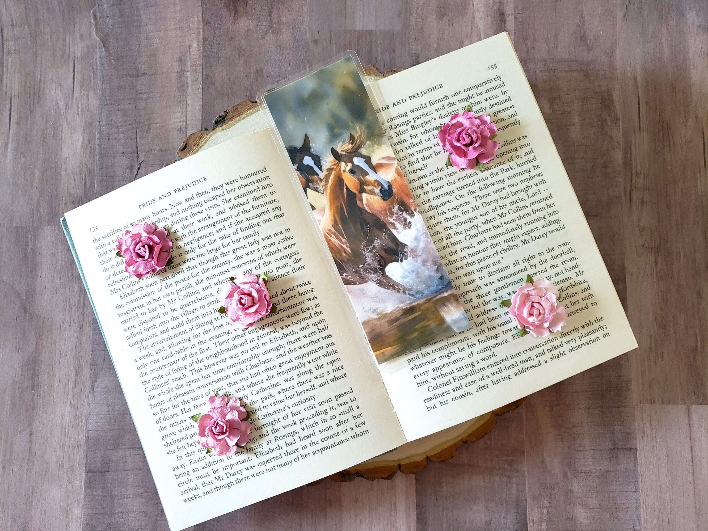 Horse Bookmark Horses Bookmark Bookmark With Horses Gift - Etsy