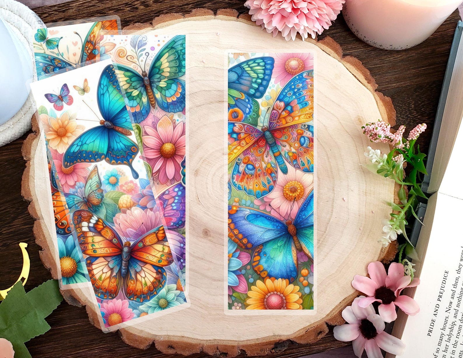 Spring Butterflies Bookmark | Butterfly Bookmarks | Gift for Readers ...
