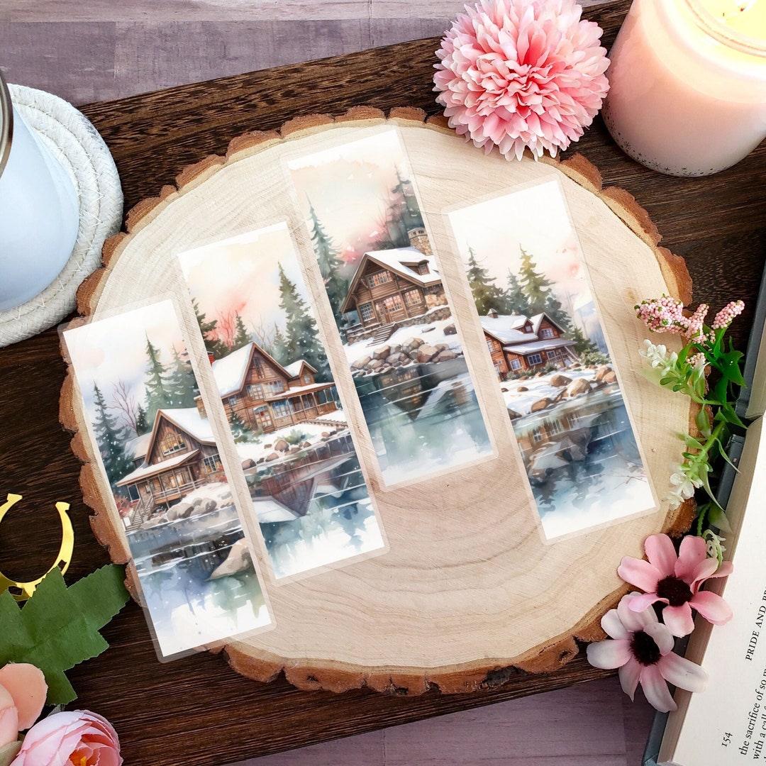 Lake House Bookmark | Lake Bookmark | Winter Bookmark | Gift for Book ...