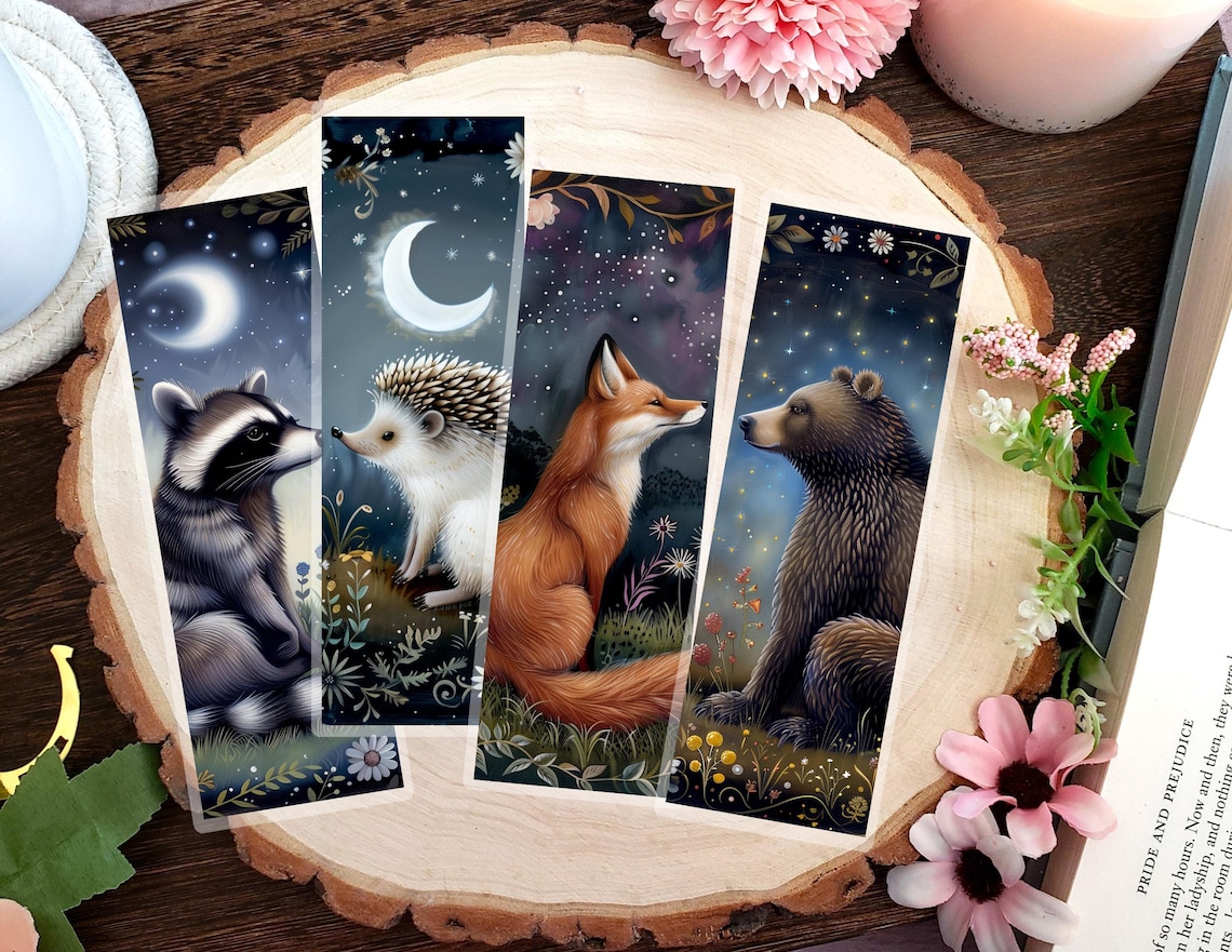 Woodland Animal Bookmark | Forest Animal Bookmarks | Gift for Readers ...