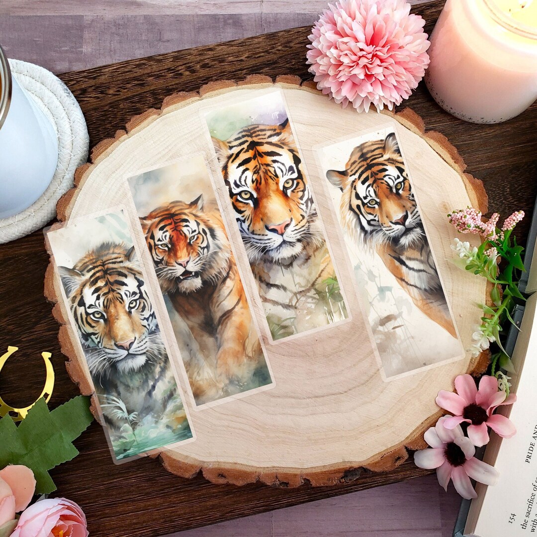 Tiger Bookmark | Tigers Bookmark | Bookmark With Tigers | Gift for ...
