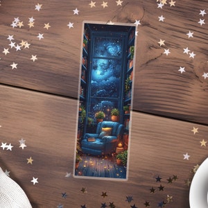 Starry Night Sky Reading Nook Bookmark | Book Nook Bookmark | Gift for ...