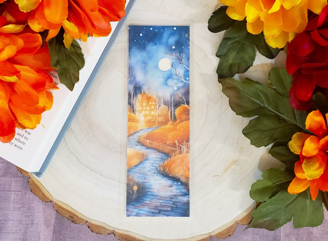 Haunted House Bookmark Fall Bookmark Halloween Bookmark - Etsy