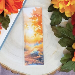 Autumn Sunrise Bookmark | Fall Bookmark | Sunrise Bookmark | Gift for ...