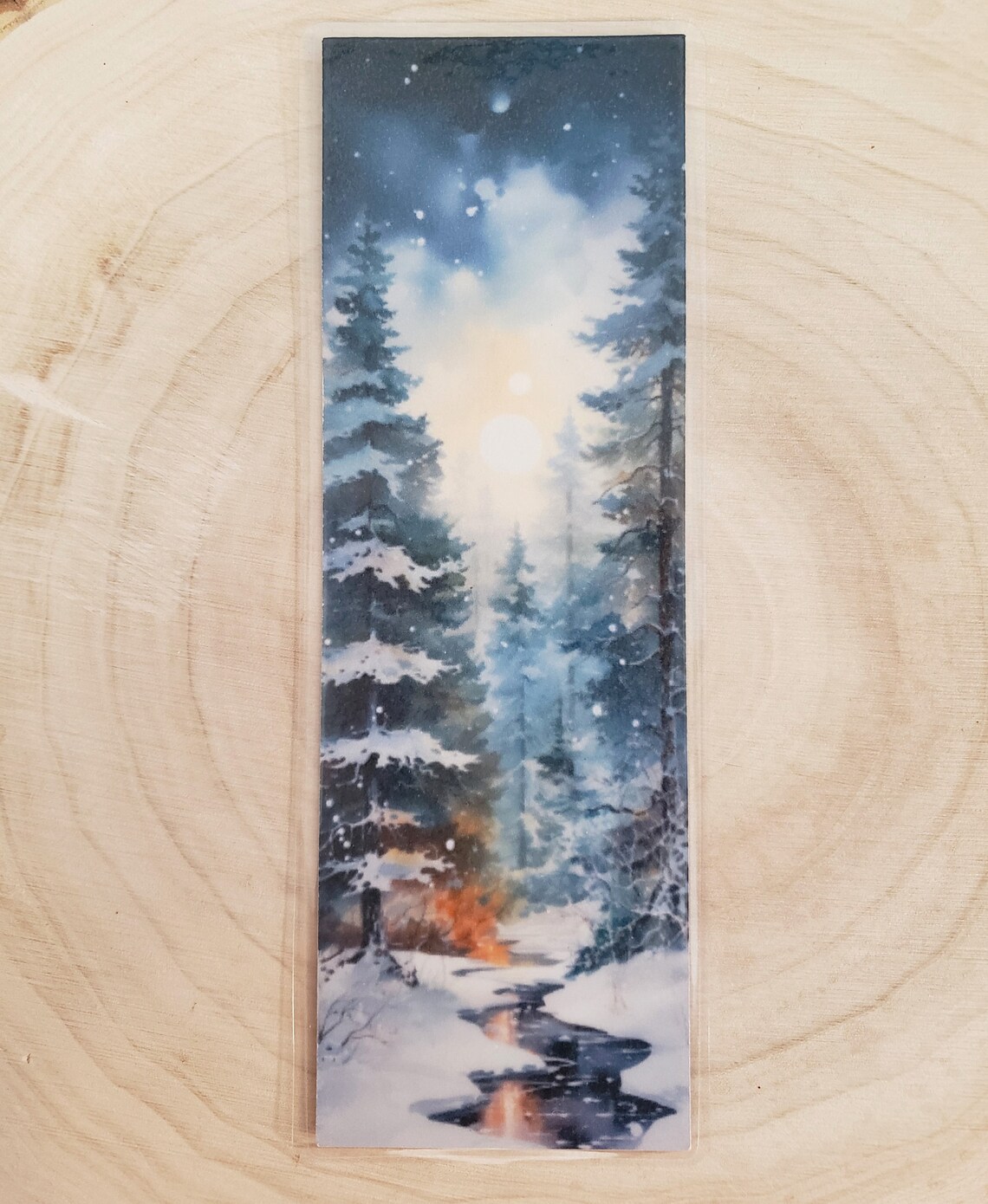 Wintry Trees Bookmark | Winter Bookmark | Bookmark With Trees in Winter ...