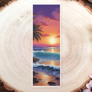 Tropical Bookmark | Ocean Bookmark | Summer Bookmark | Sunset Bookmark ...