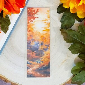 Autumn Sunrise Bookmark | Fall Bookmark | Sunrise Bookmark | Gift for ...