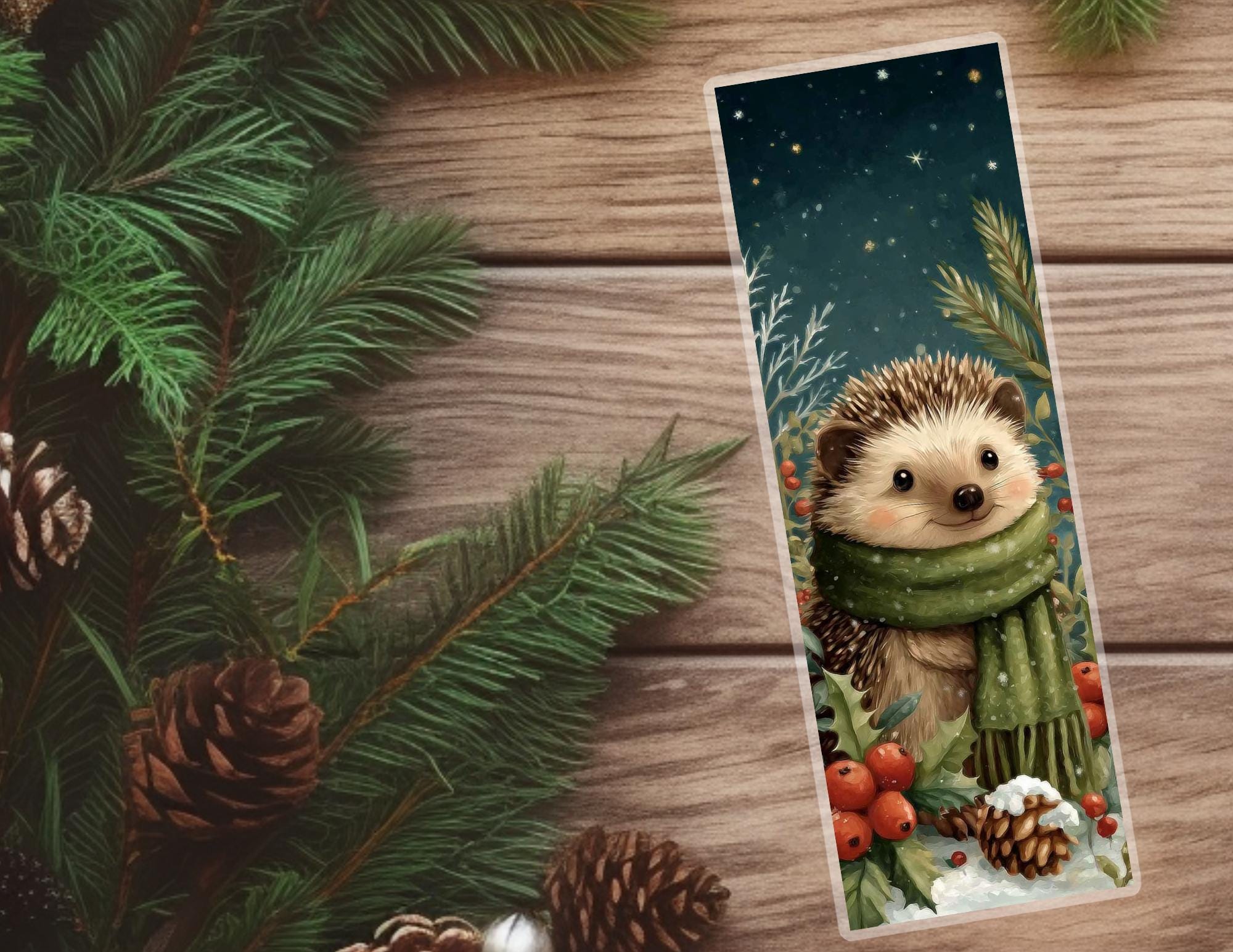 Winter Woodland Animal Bookmark Set - Deer, Fox, Bear & Hedgehog ...