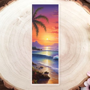 Tropical Bookmark | Ocean Bookmark | Summer Bookmark | Sunset Bookmark ...