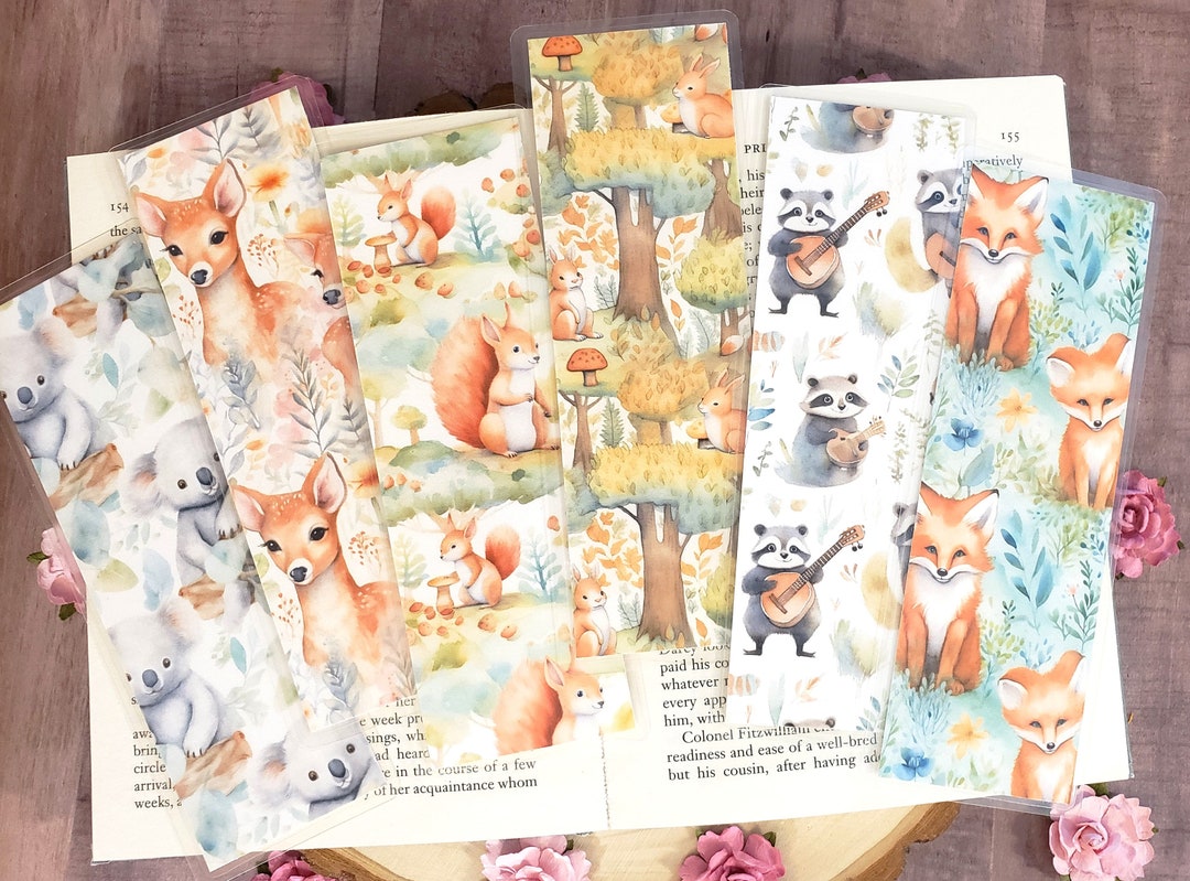 Woodland Animals Bookmark | Animals Bookmark | Woodland Bookmark | Gift ...