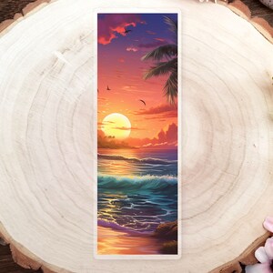 Tropical Bookmark | Ocean Bookmark | Summer Bookmark | Sunset Bookmark ...