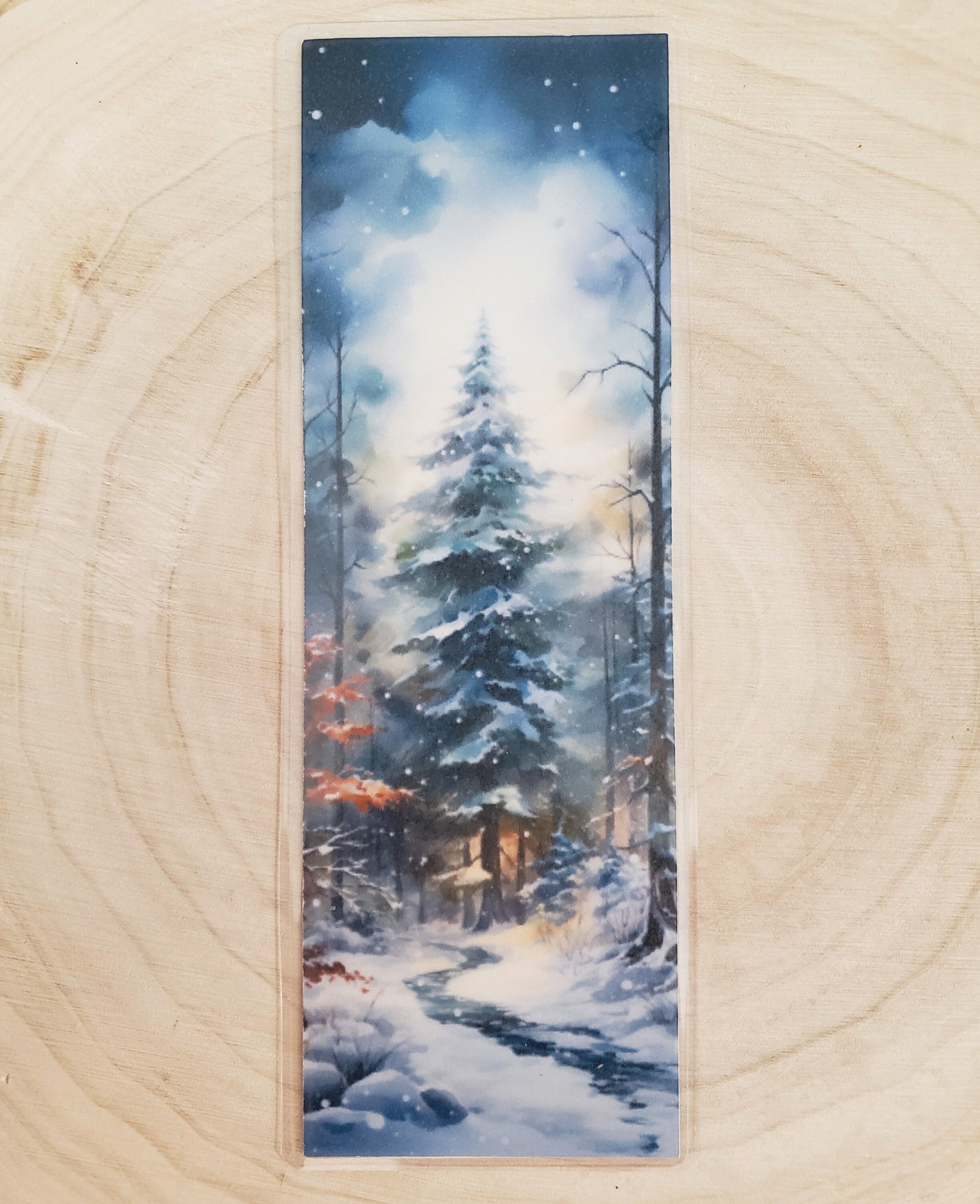 Wintry Trees Bookmark | Winter Bookmark | Bookmark With Trees in Winter ...