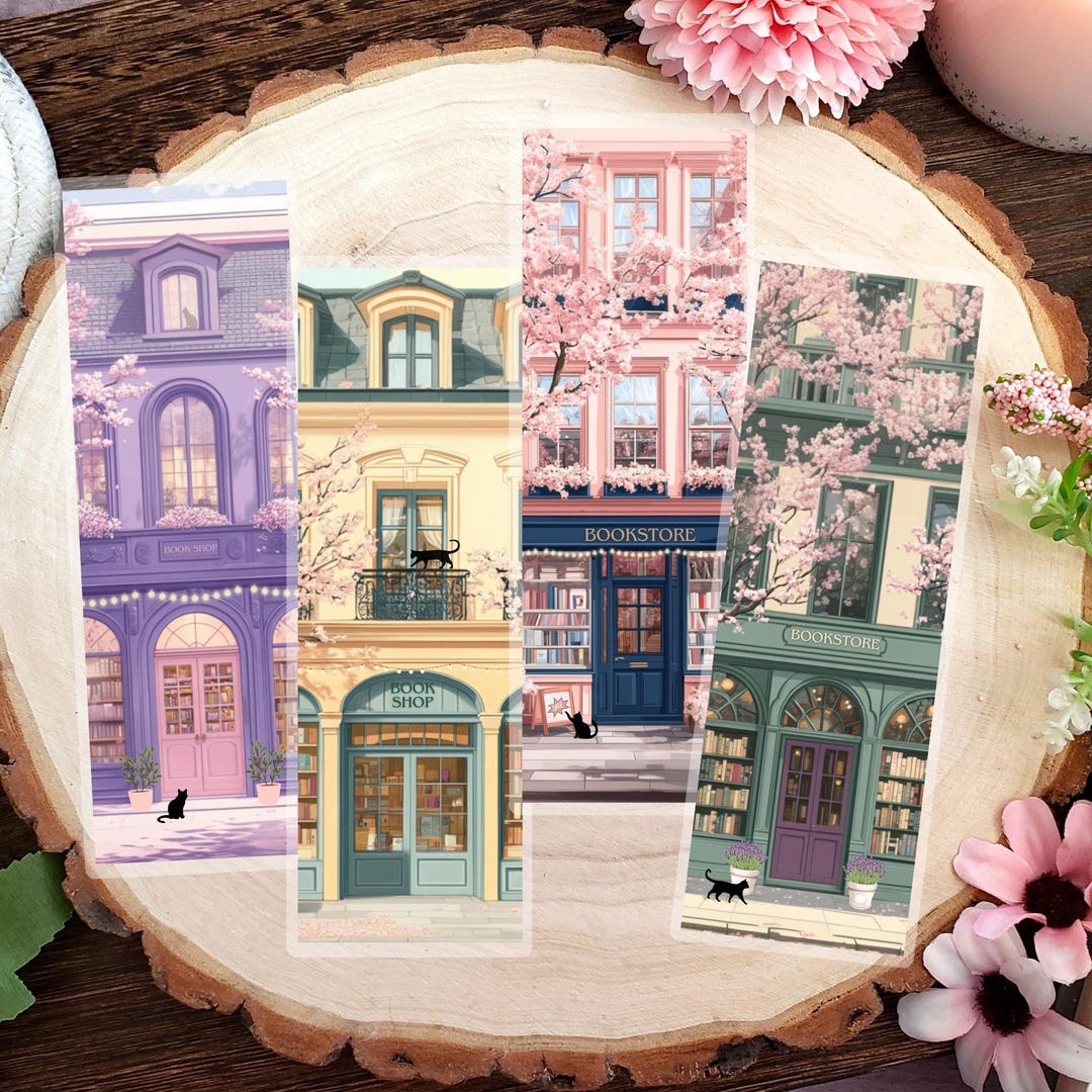 Spring Bookstore Bookmark | Spring Bookmark | Spring Bookstore | Gift ...