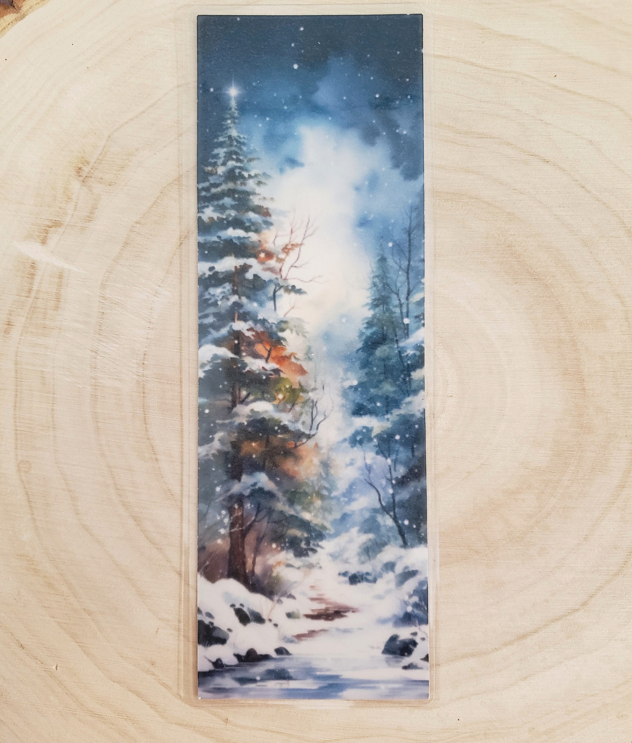 Wintry Trees Bookmark | Winter Bookmark | Bookmark With Trees in Winter ...