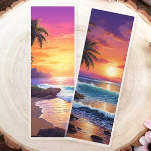 Tropical Bookmark | Ocean Bookmark | Summer Bookmark | Sunset Bookmark ...