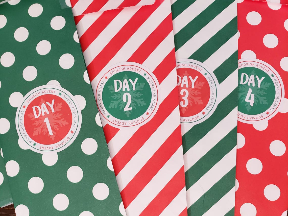 Bookmark Advent Calendar | 12 Days of Christmas Gift | Gift for Book ...