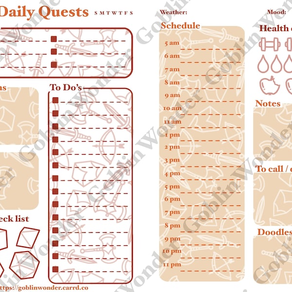 Dnd Themed Planner - Etsy